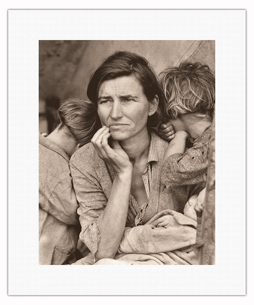 Migrant Mother Nipomo California - Black and White Historic Photograph ...