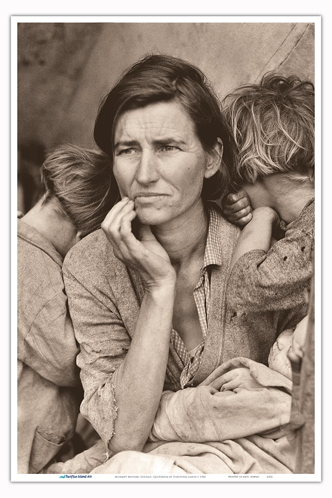 Migrant Mother Nipomo California - Black and White Historic Photograph ...