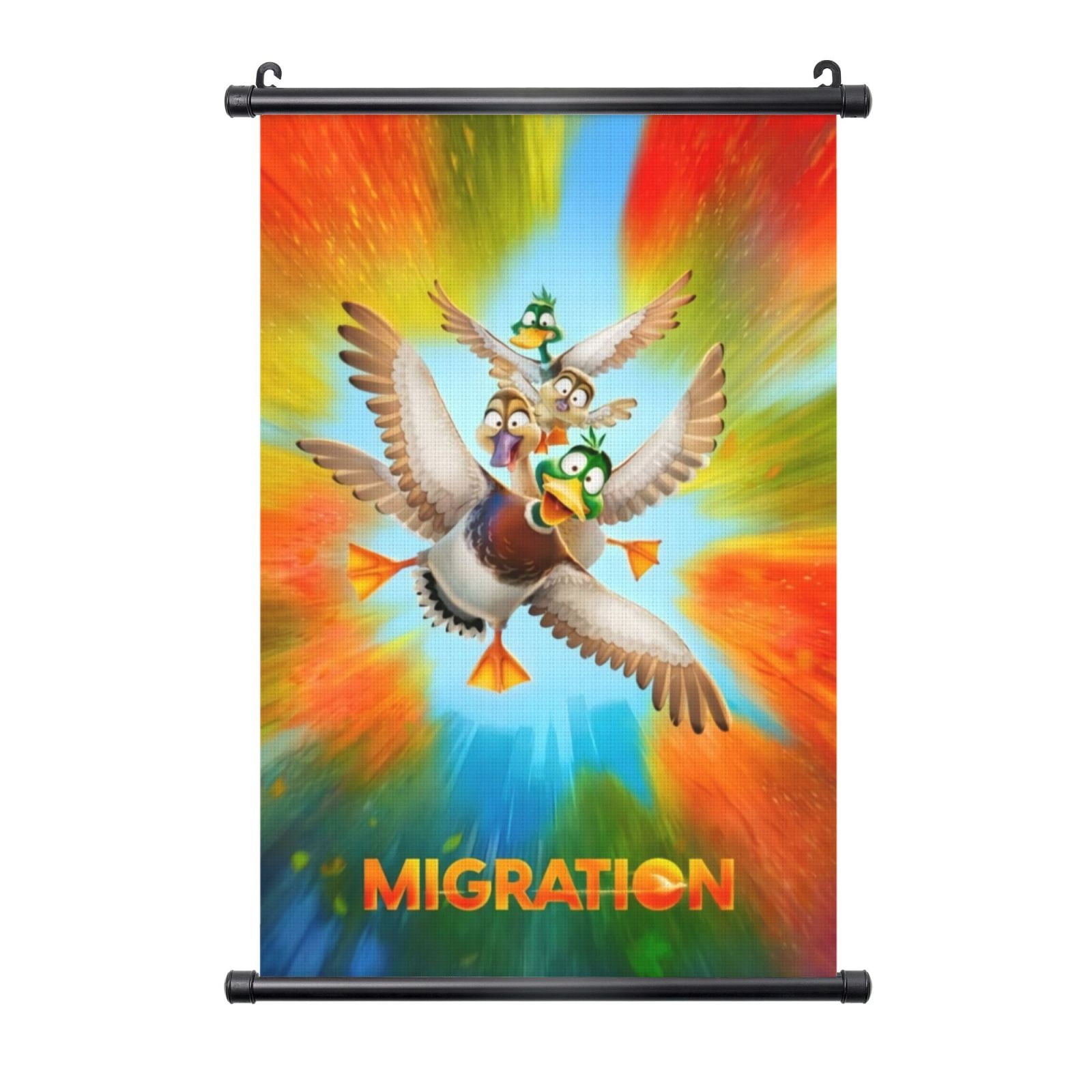Migration Poster Aesthetic Canvas PVC Shaft Wall Art Hanging Hanger ...