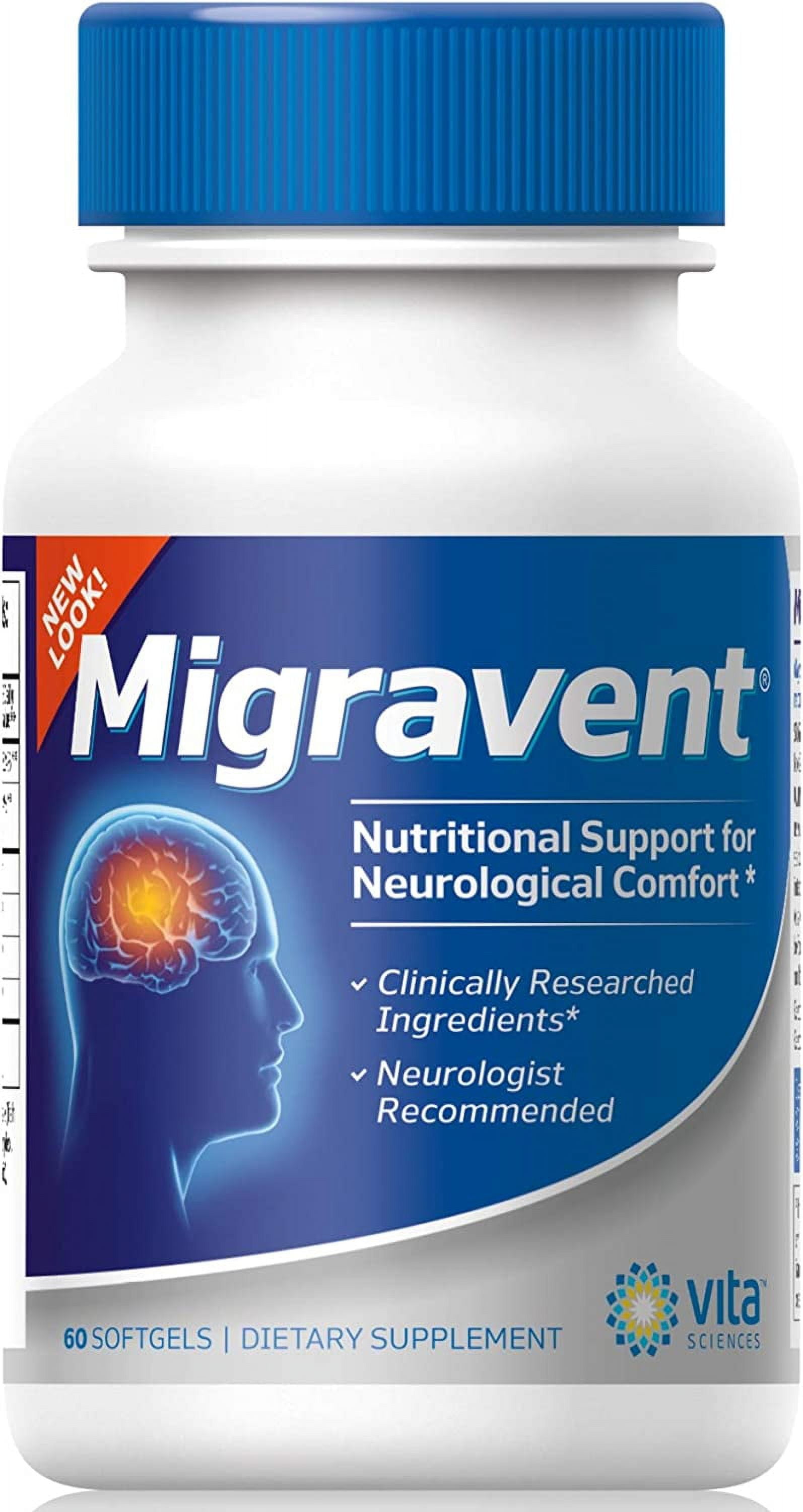 Migravent - Migraine Relief Pill, Neurological Support with PA Free ...