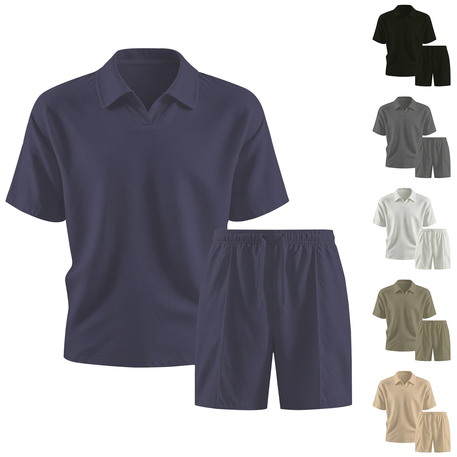 Migroa Men's Sweatsuits Mens Short Sets 2 Piece Outfits Golf Shirts And ...