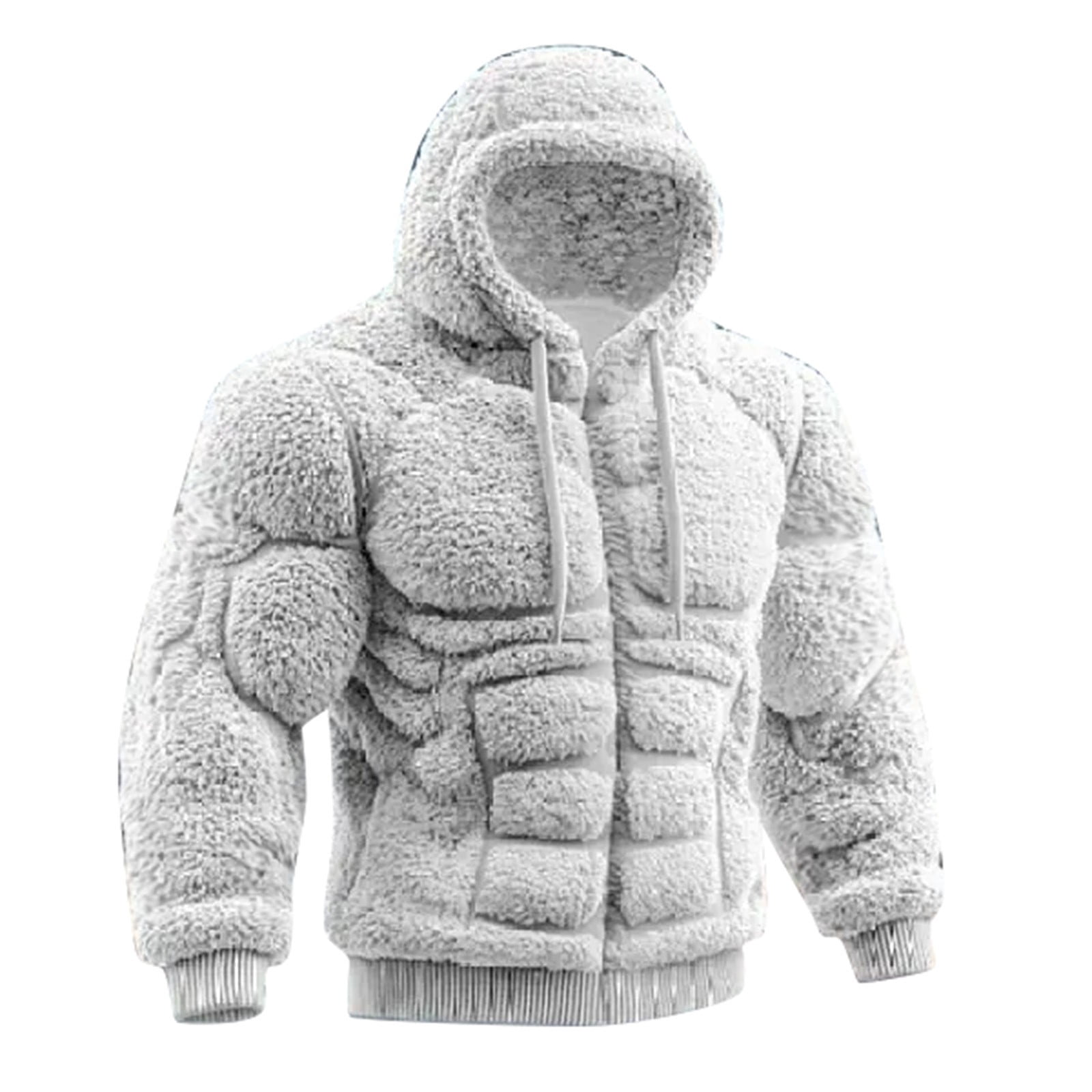 Migroa Mens Sweatshirt—Cozy Fleece Vintage Muscle Graphic Hoodie, 3D ...