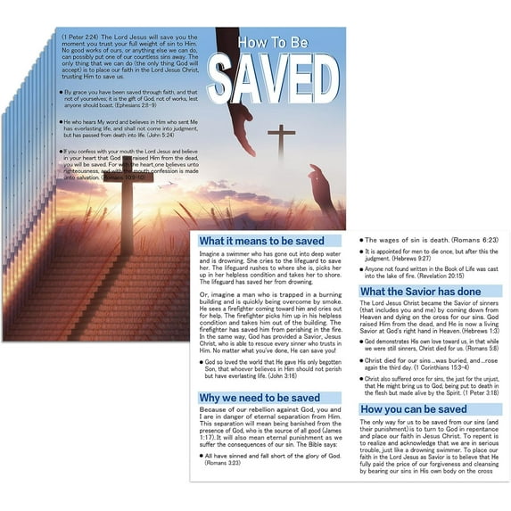 Miguan 100pcs Gospel Tract Card Salvation Plan Cards Bible Tracts ...