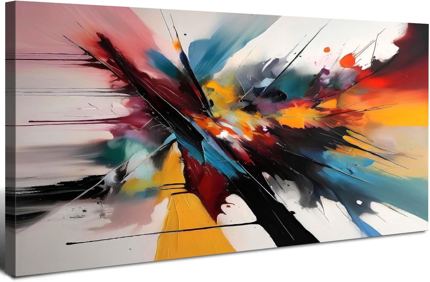 Miguel Abstract Wall Art for Living Room Modern Colorful Wall Decor ...