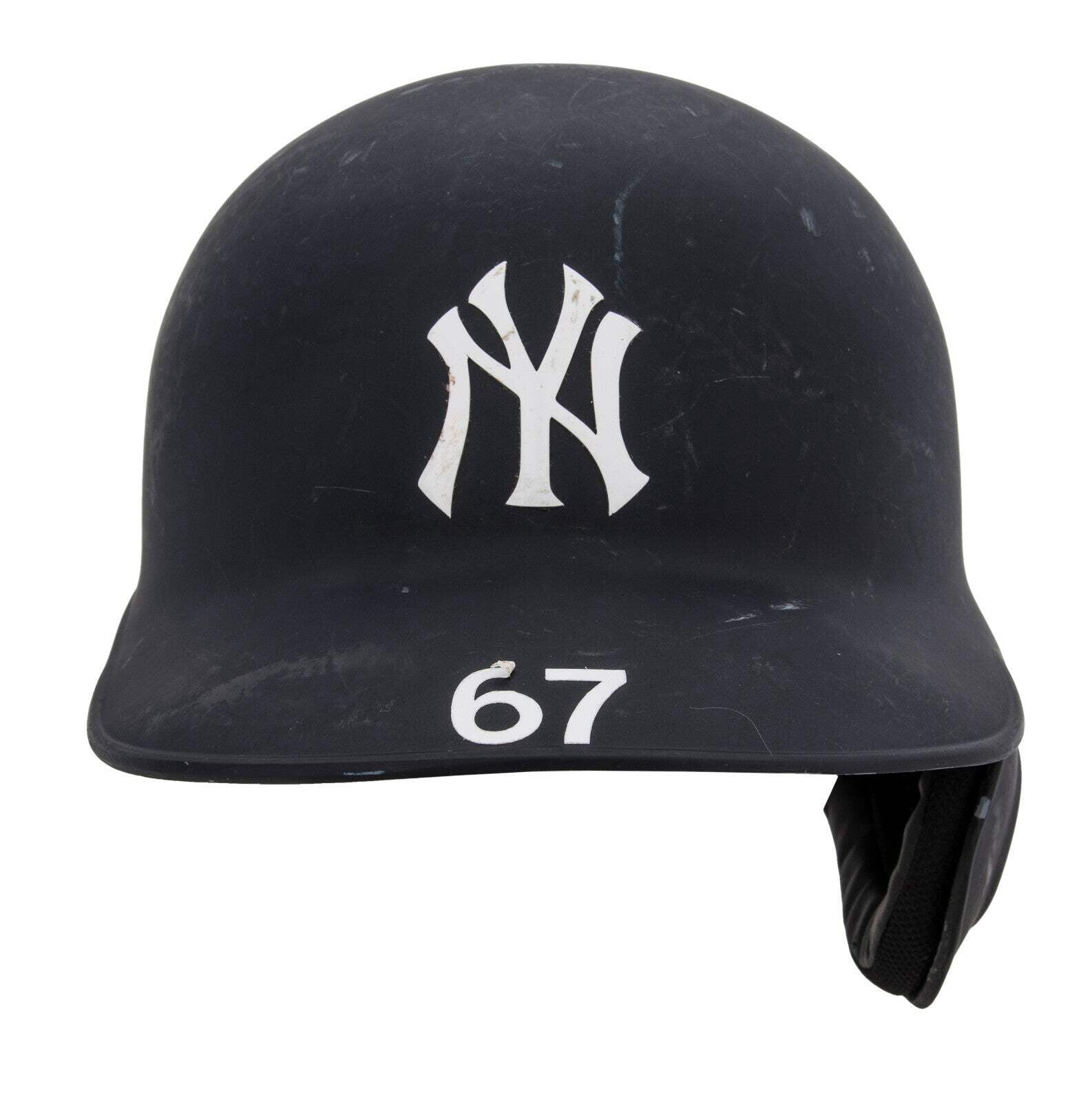 Miguel Andujar First Game Debut Game Used NY Yankees Helmet Photo ...