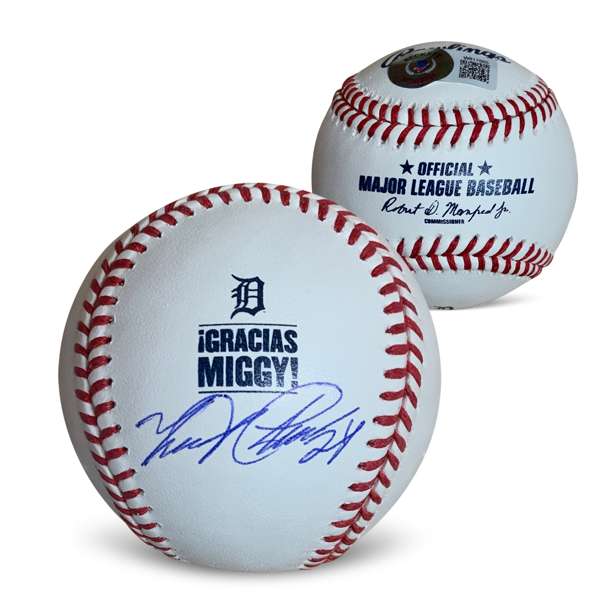 Miguel Cabrera Autographed Retirement Logo GRACIAS Signed Baseball ...