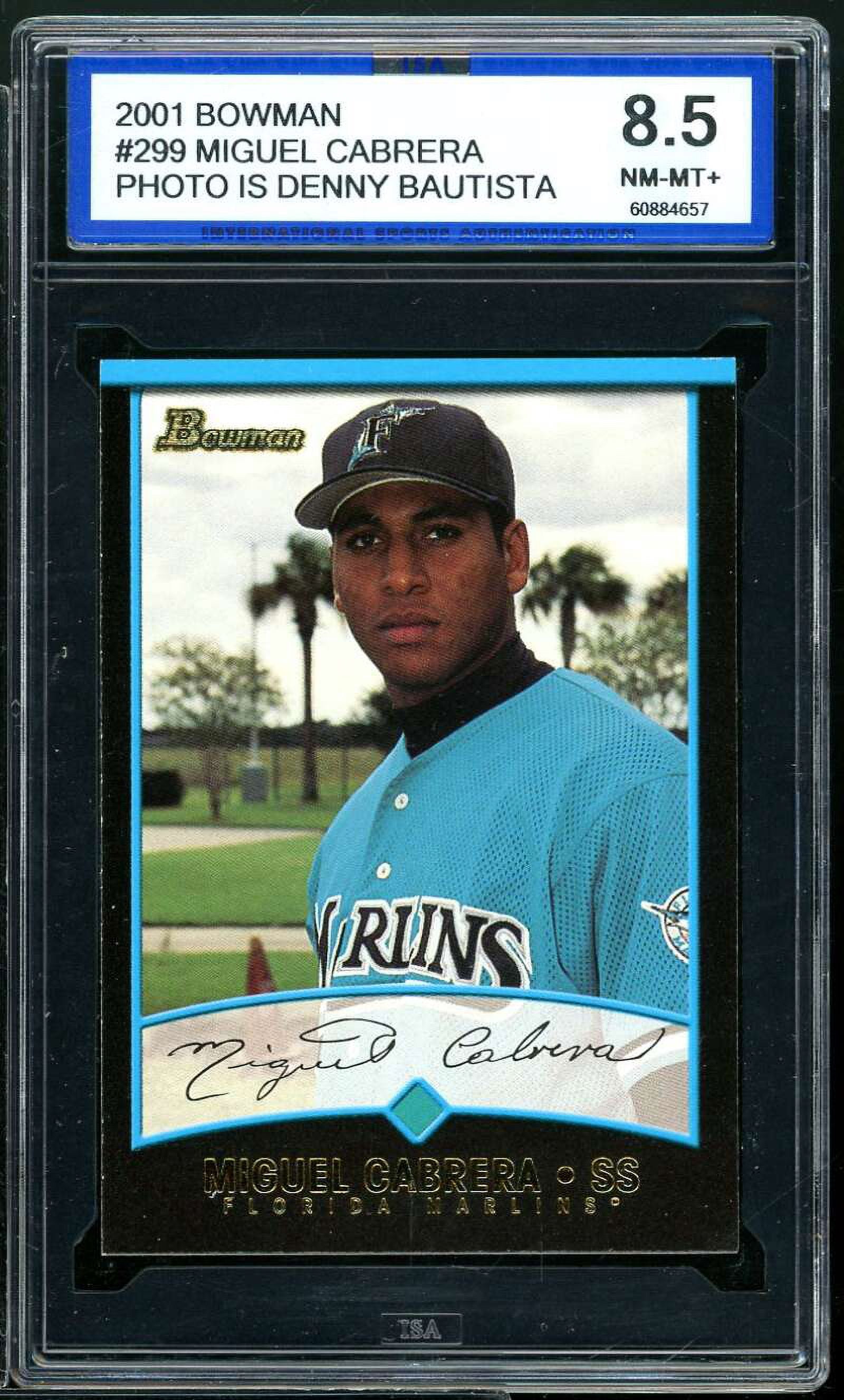 Miguel Cabrera Card 2001 Bowman #299 ISA 8.5 NM-MT+ - Walmart.com