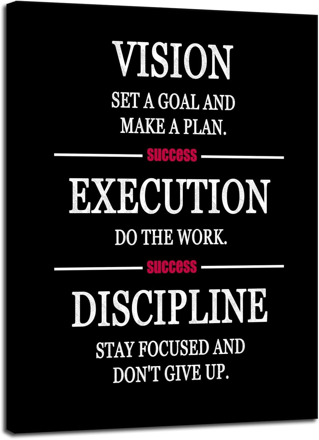 Miguel-Motivational posters Formula for Success is VISION EXECUTION ...