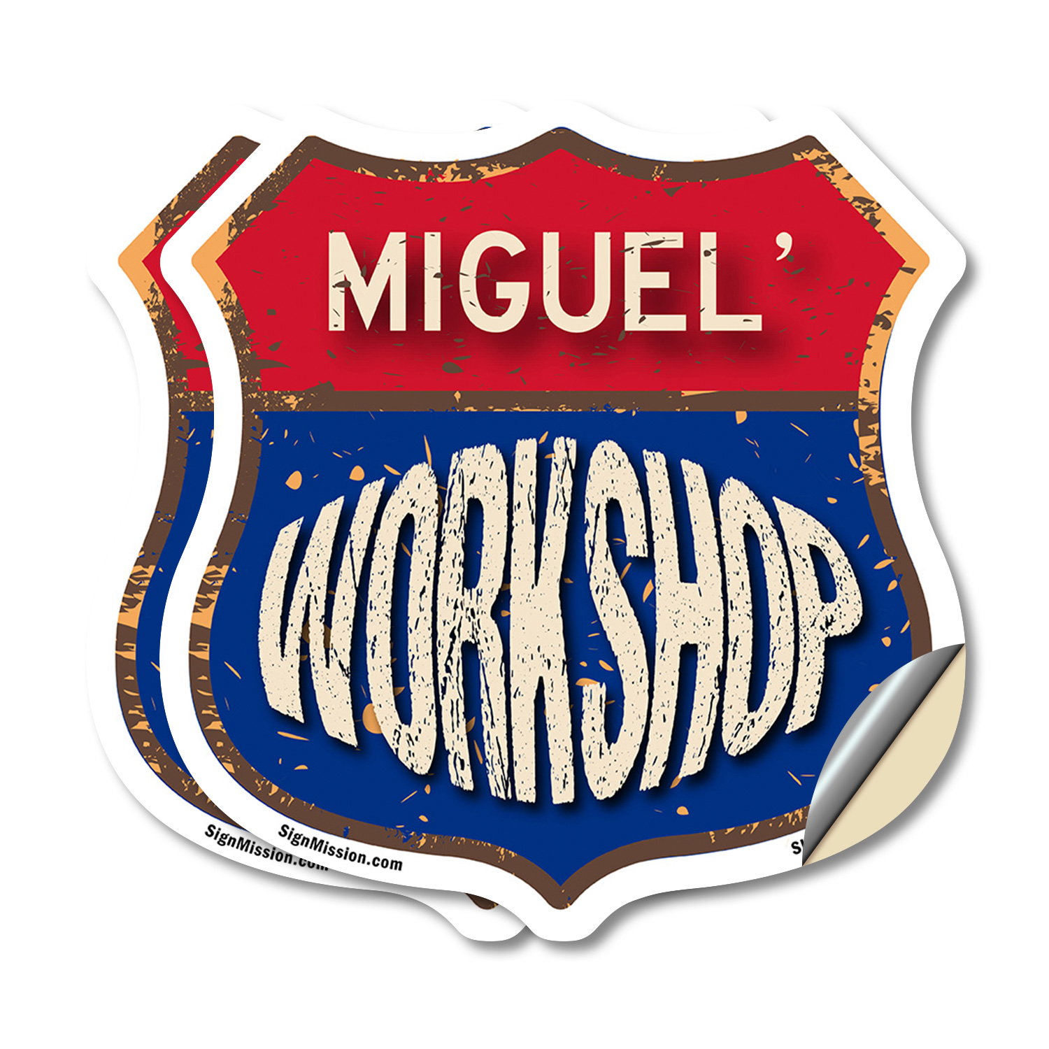 Miguel's Workshop (2 Pack) 4 inch X 4 inch Shield Shaped Heavy Duty 3.2 ...