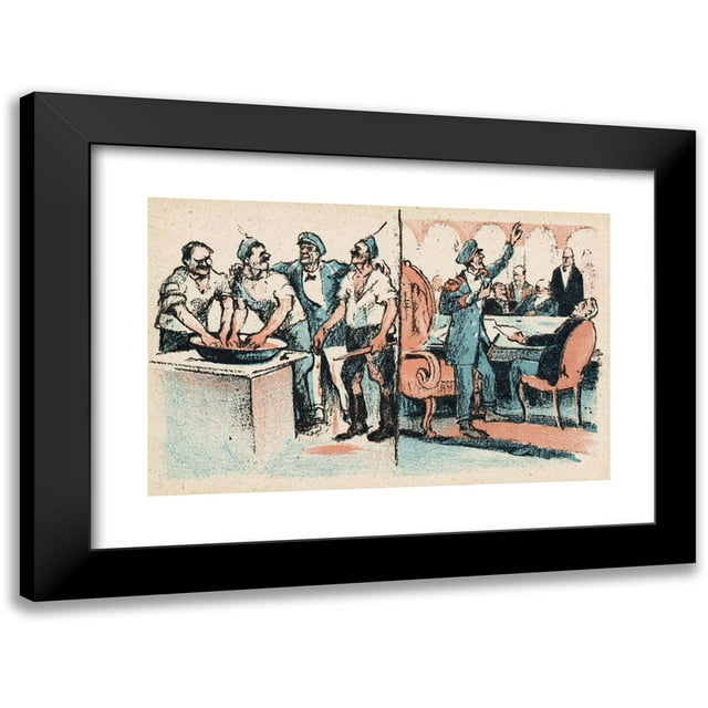 Mihály Biró 18x13 Black Modern Framed Museum Art Print Titled - Officer ...