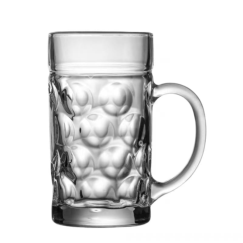 Mihanti Large Beer Mug with Handle Crystal Clear Lead Free Mug Beer Mug ...