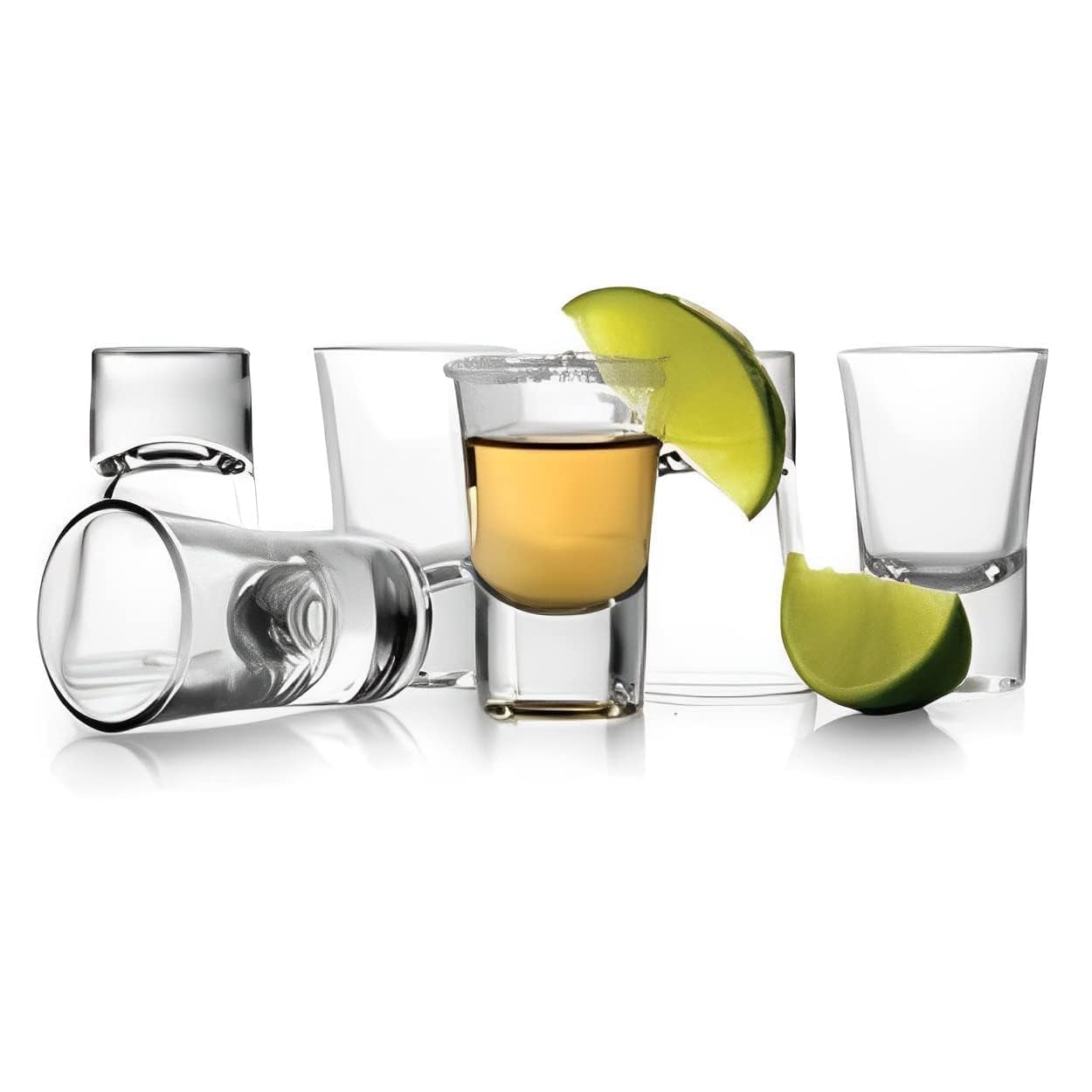 Mihanti Premium Heavy Base Shot Glass Crystal Square Shot Glasses for ...