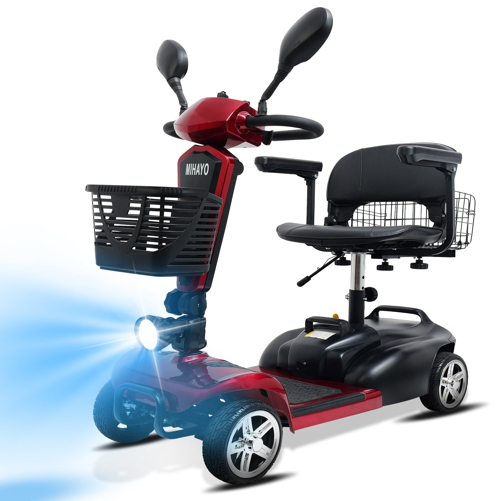 Mihayo 25 Mile Range Travel Foldable Mobility Scooters for Adults,4 ...