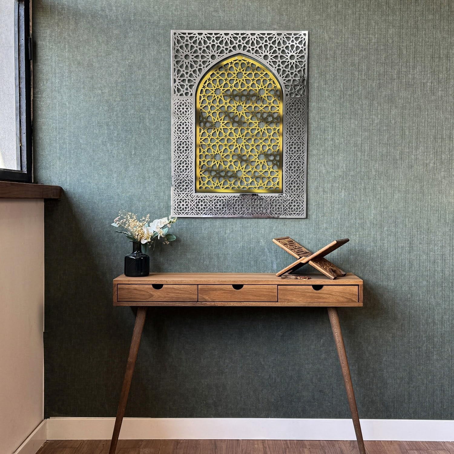 Mihrab Islamic Wall Art, Mihrab Wall Decor for Prayer Room, Muslim Home ...