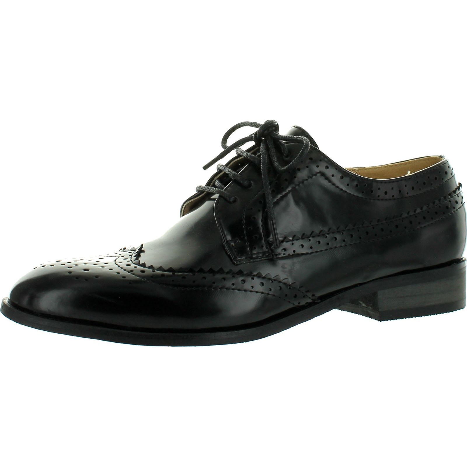 Miim Fiona-02 Women's Classic Wingtip Cut Out Oxford Flats - Walmart.com