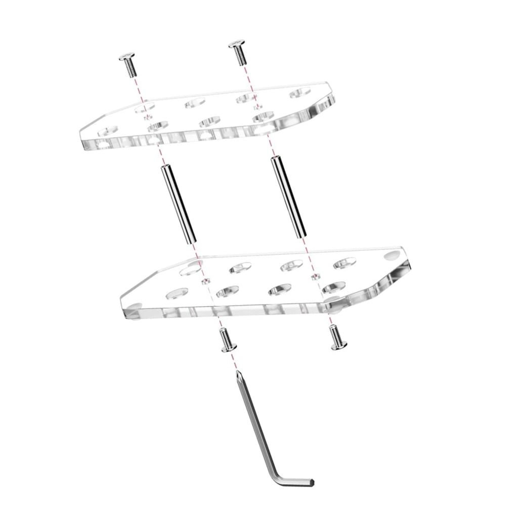 Miiottaa Contemporary Acrylic Darted Wall Rack With Individual Slots ...