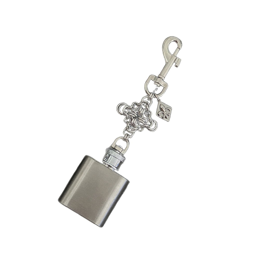 Miiottaa Crisscross Lock Design Flask Keychain Metal Key Holder ...