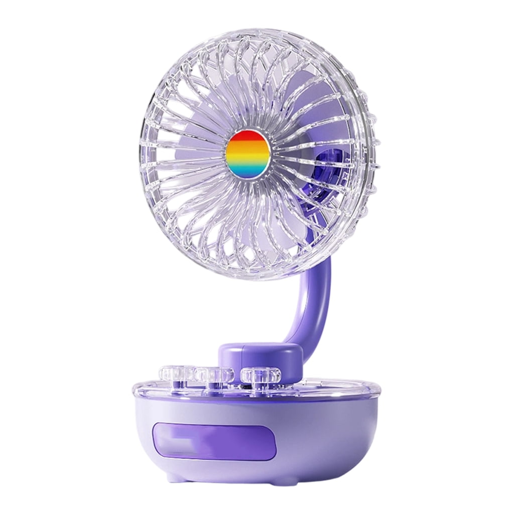 Miiottaa Low Noise Dorm Cooling Fan with LED Light Adjustable 3 Speed ...