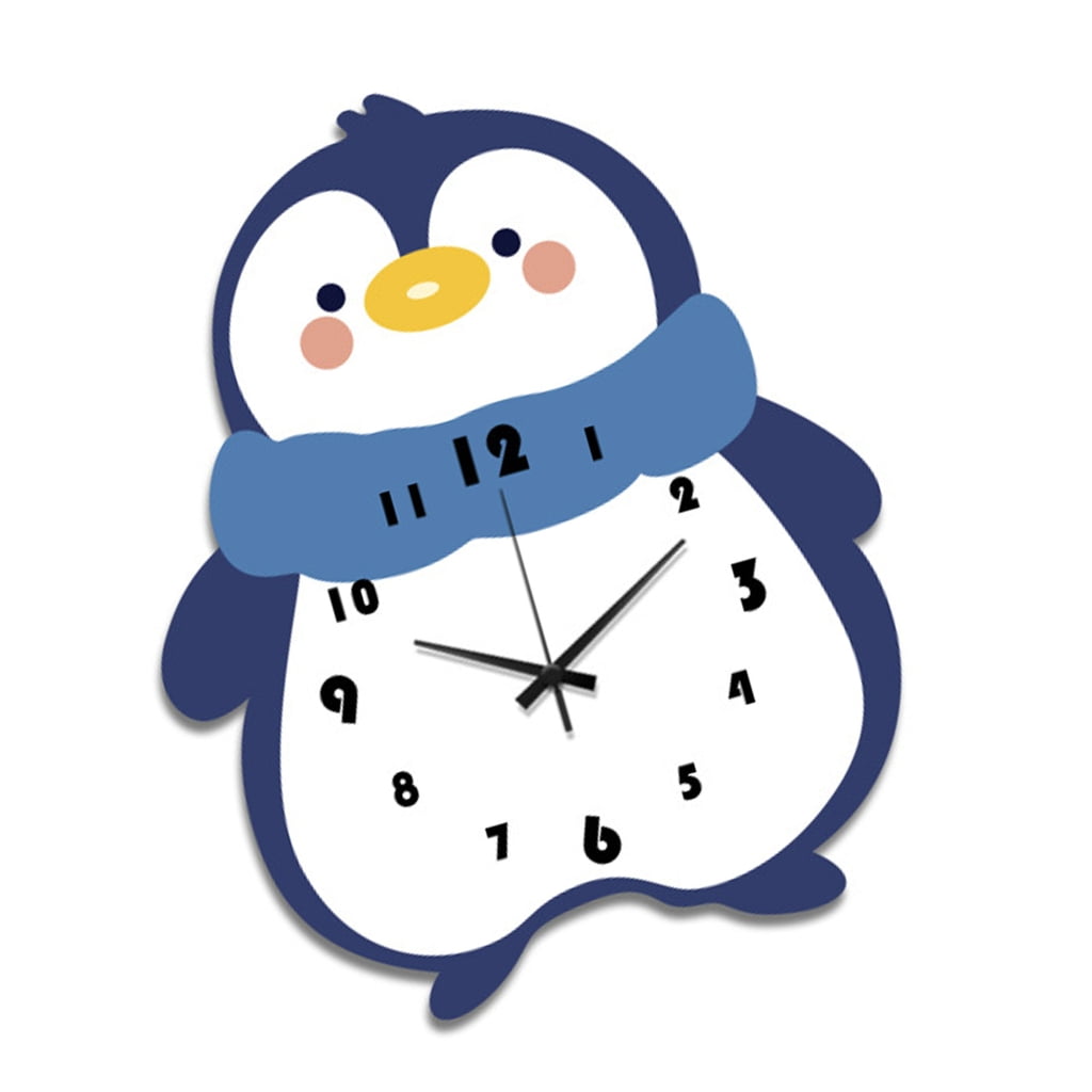 Miiottaa Penguins Clock for Kitchen Decorative Clock Wood Wall Clocks ...