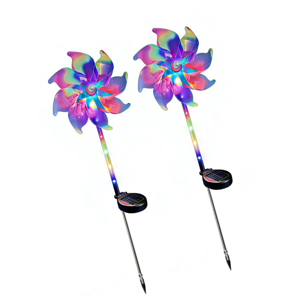 Miiottaa Solar Operated fan Stake Light With 8 Dynamic Light Modes For ...