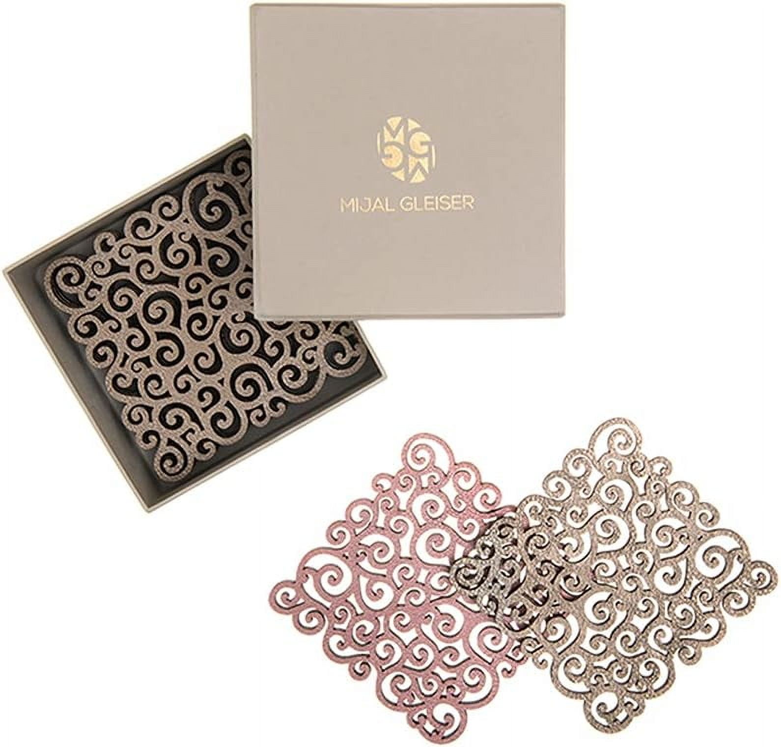Mijal Gleiser Double Sided Coasters Laser Cut Heat Non Slip Stain Set ...