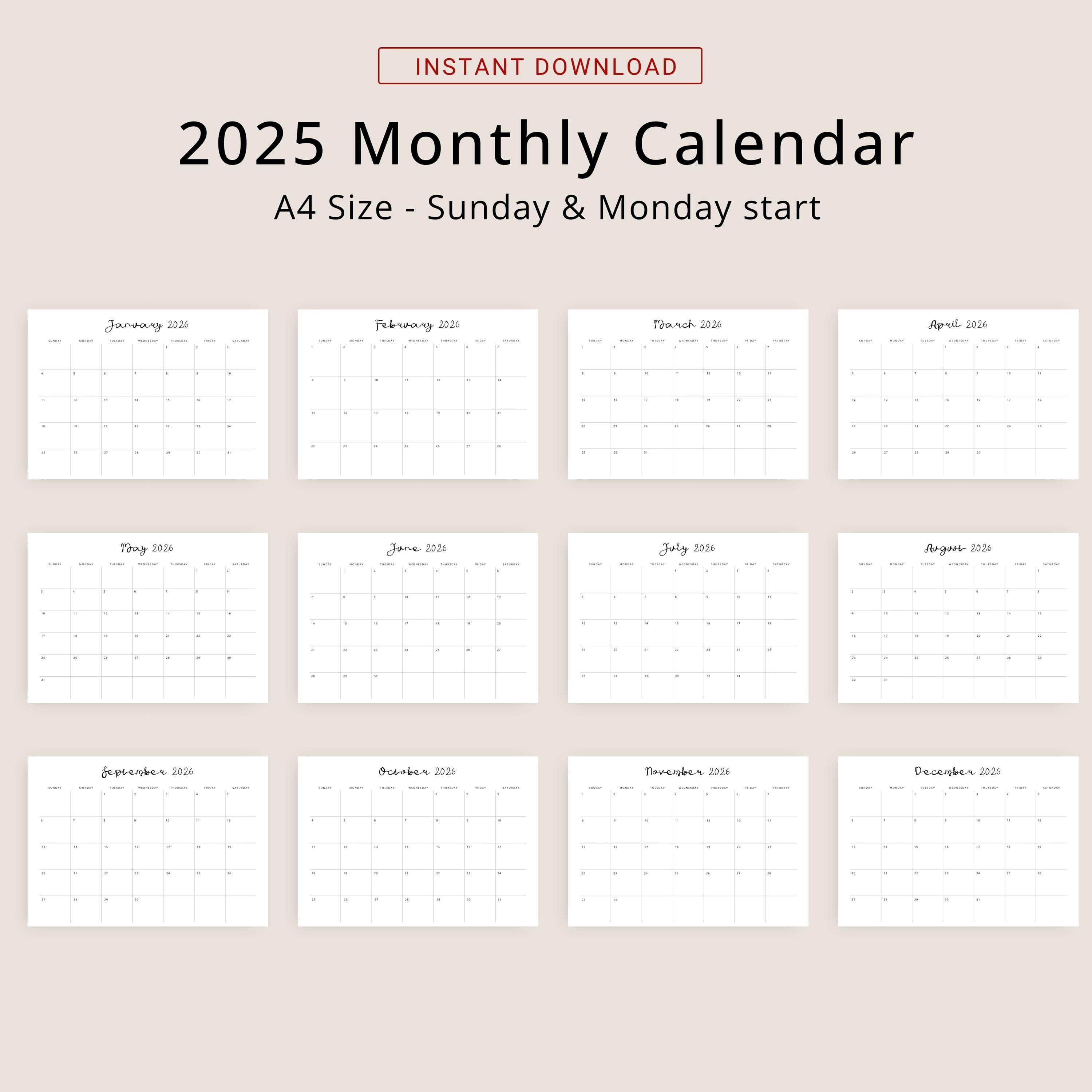 MikaMY 2025 Calendar 2025 Monthly Planner Landscape Whimsical Journal ...
