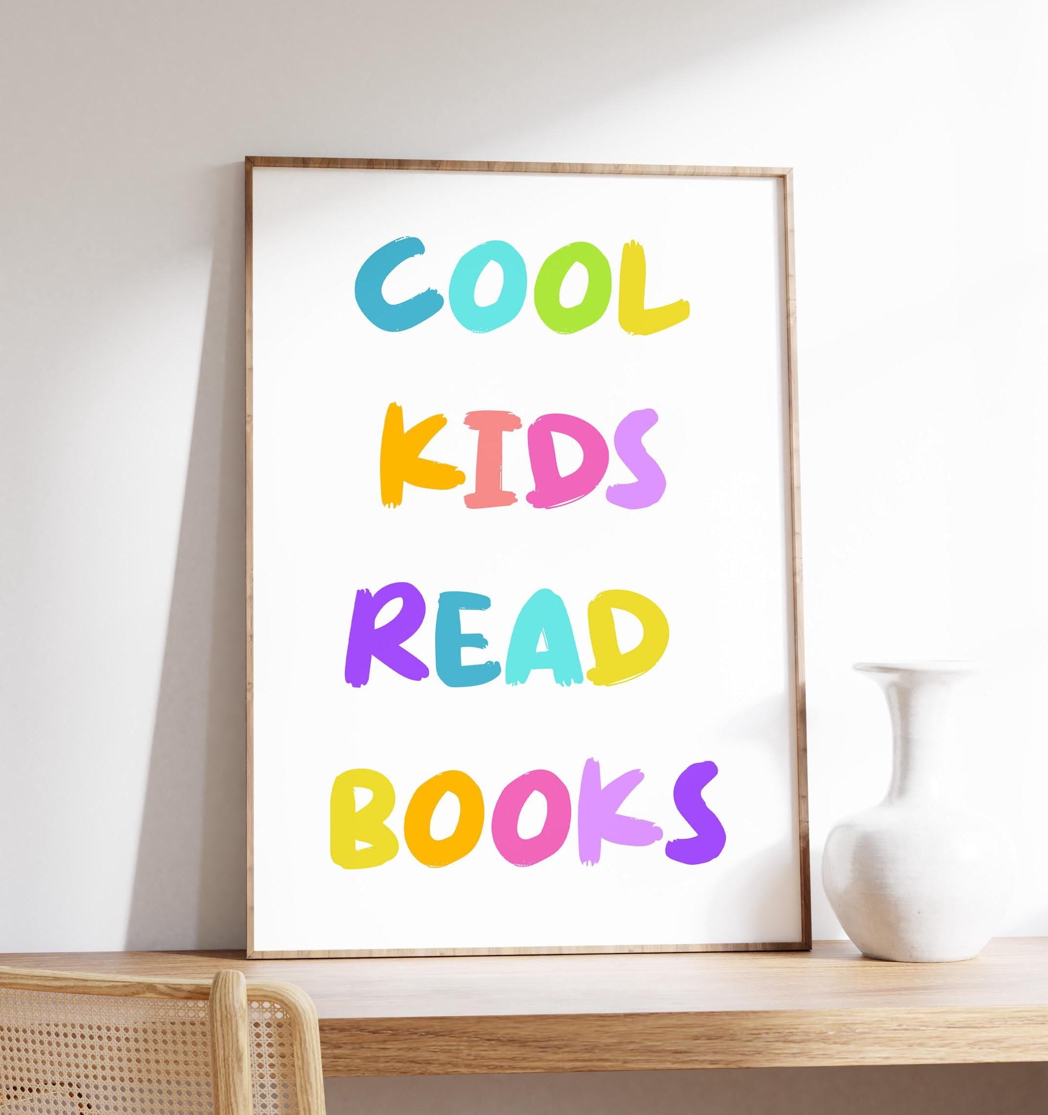 MikaMY Cool Read Books Poster, Book Lover Poster, Reading Motivation ...
