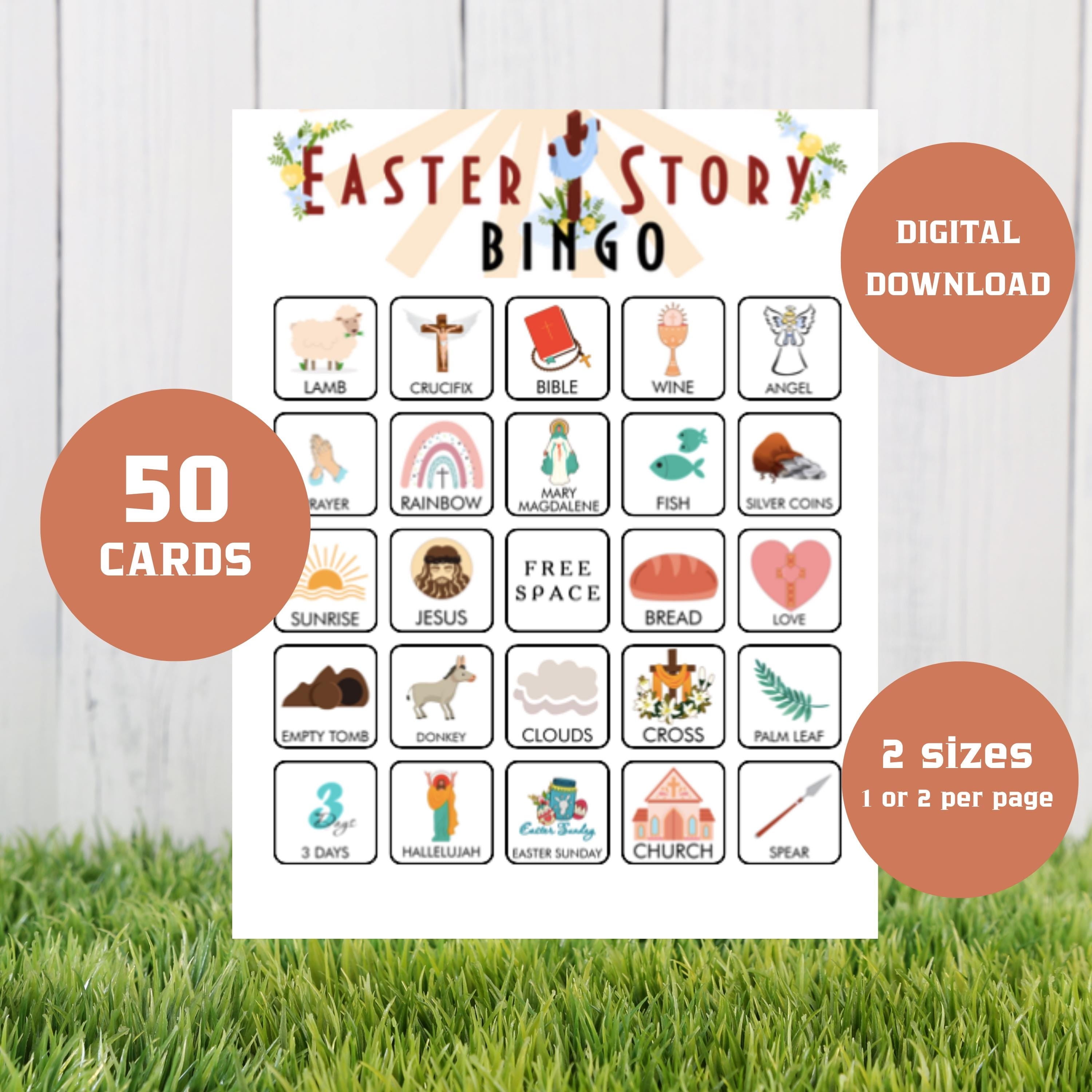 MikaMY Easter Story Bingo Game: 50 Printable Cards (No Physical Product ...