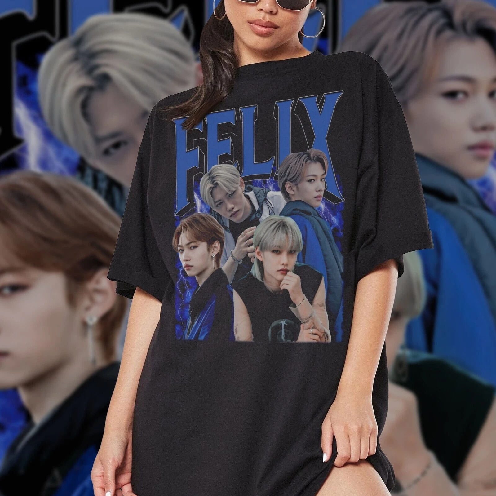 MikaMY Fe!lix Stray kids Graphic Shirt - Walmart.com
