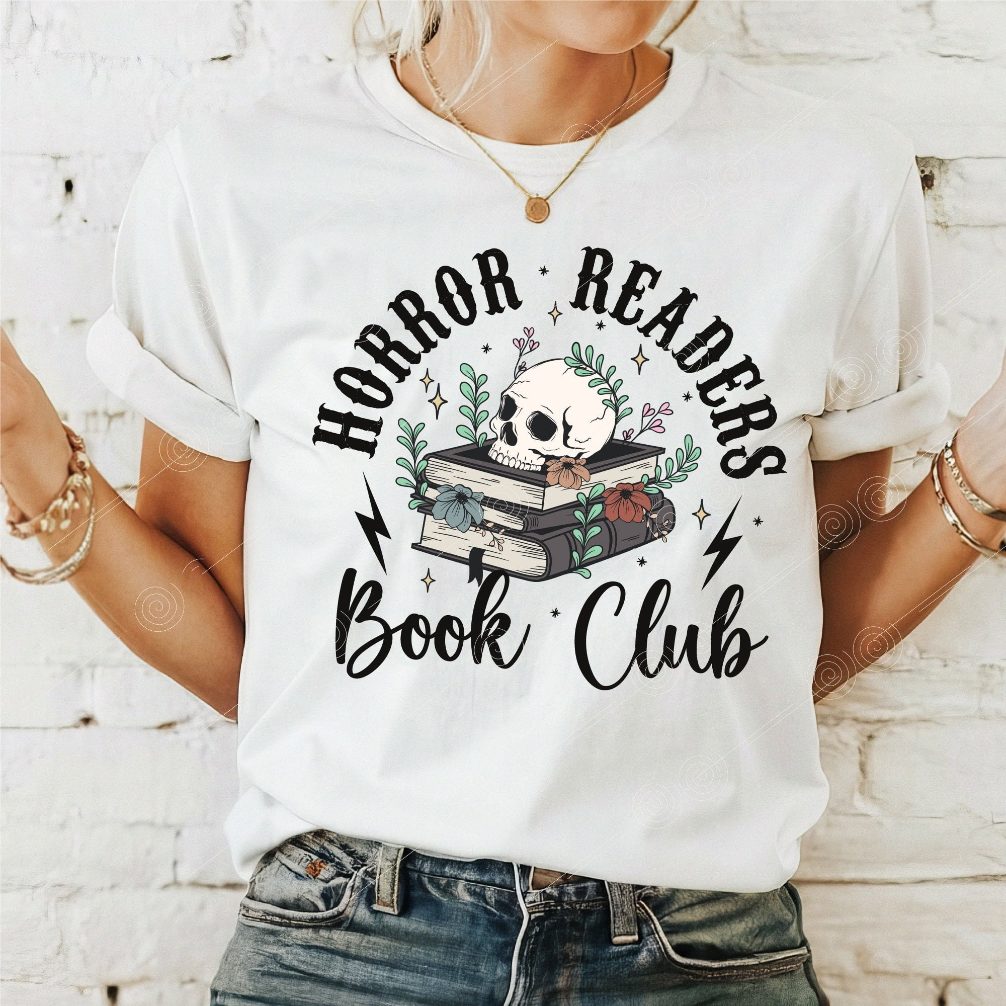 MikaMY Horror Readers Book Club , Book Lover , Skull , Halloween Book ...