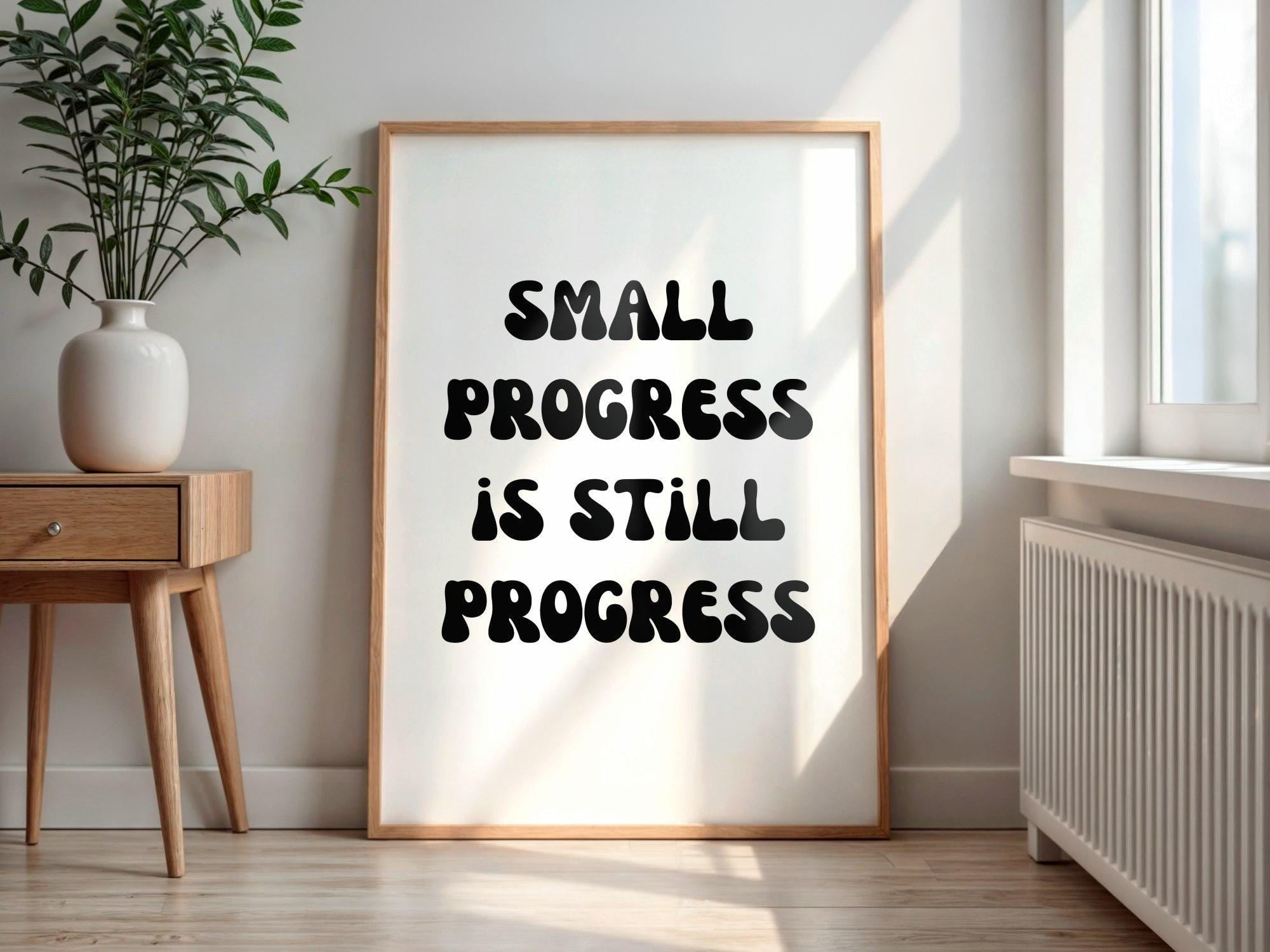 MikaMY Quote Art: Small Progress Poster - Walmart.com