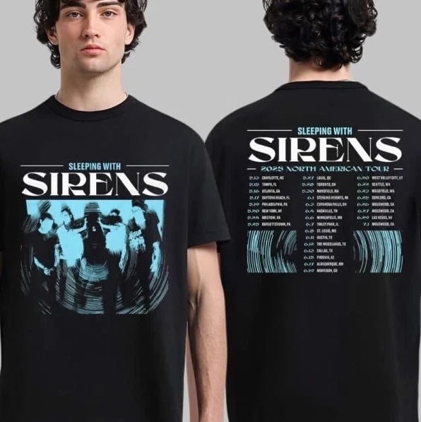 MikaMY Sleeping Funny Shirt With Sirens 2025 North American tour Merch ...