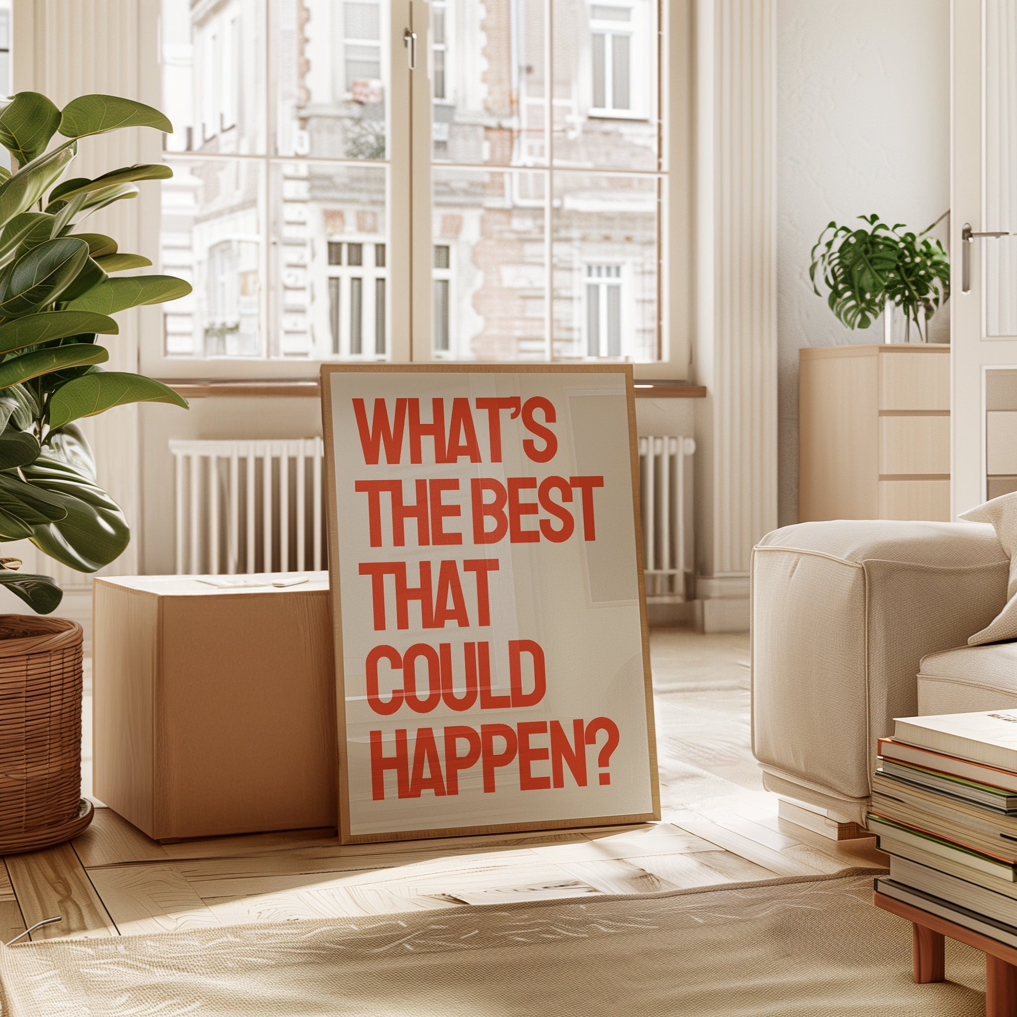 MikaMY What's The Best That Could Happen | Retro Motivational Print ...