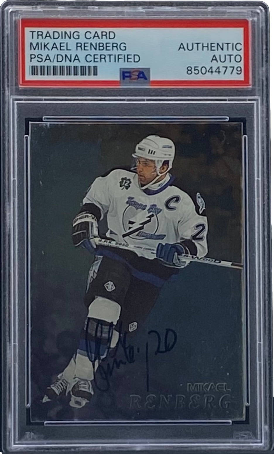 Mikael Renberg Signed 1998 In The Game #131 Lightning Hockey Card PSA ...