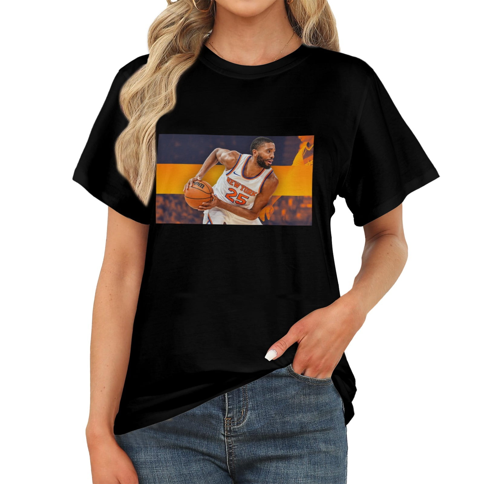 Mikal Bridges Women's Comfort Cotton Tee - Perfect for Office, Home ...