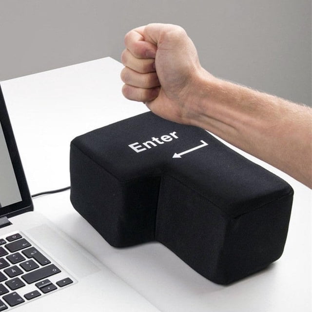 Mikamax - mm Big Enter Button XL enter botton USB enter Key Anti-stress ...