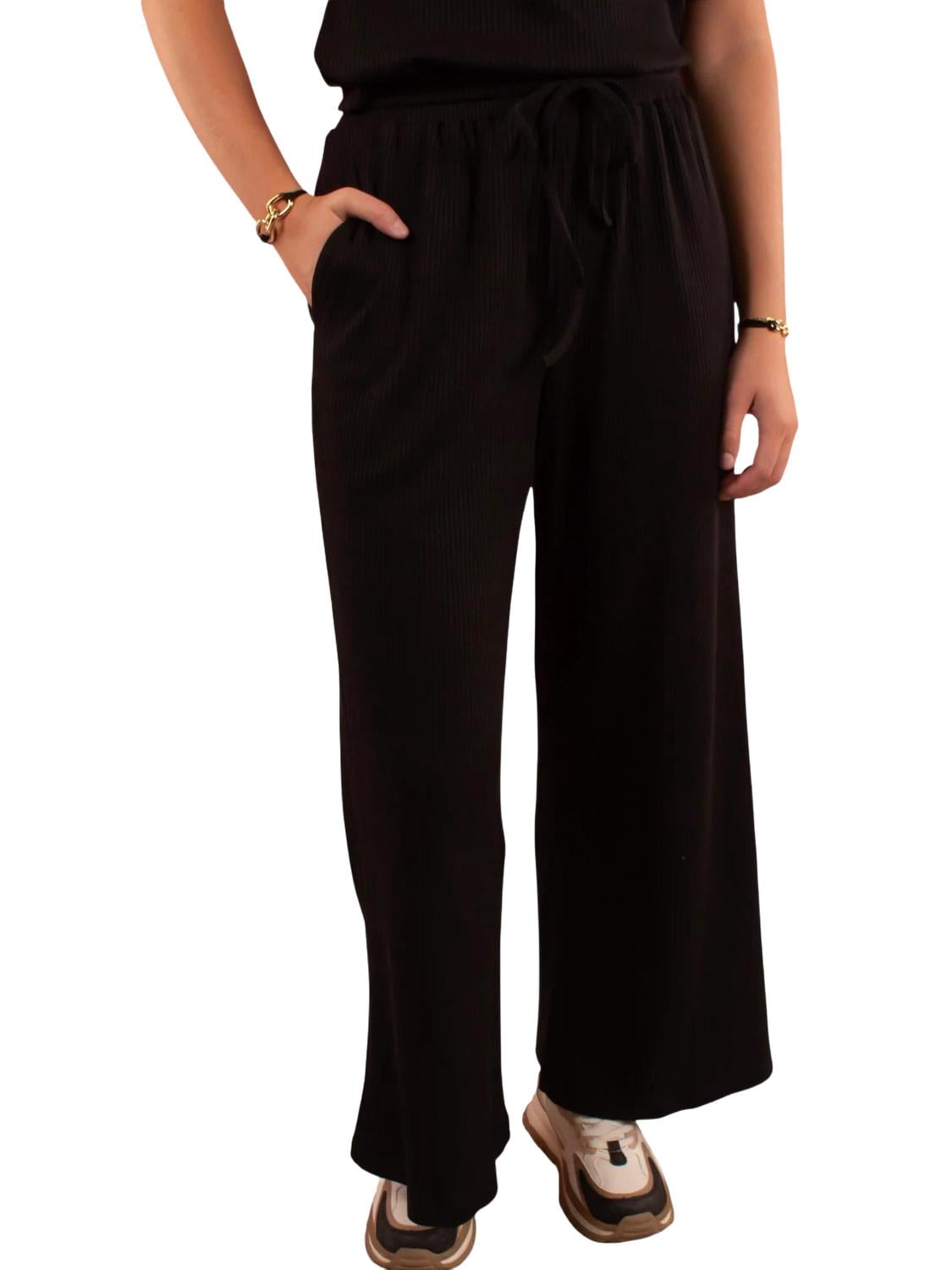 Mikarose Moonlit Magic Ribbed Slouchy Pant - Walmart.com