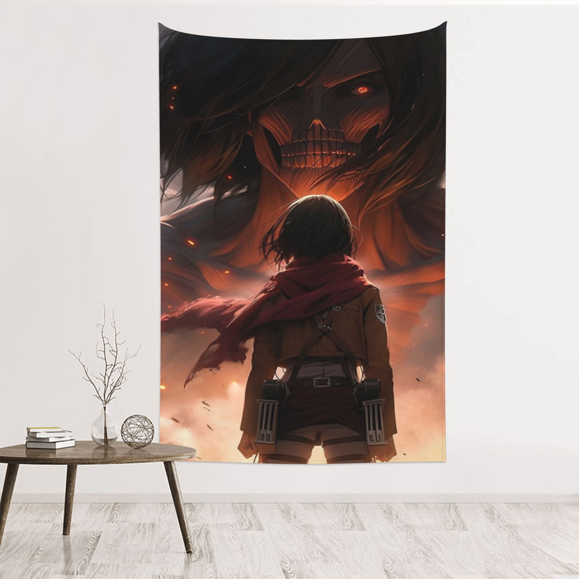 Mikasa Ackerman Anime Tapestry-Anime Poster Wall Art-Anime Birthday ...
