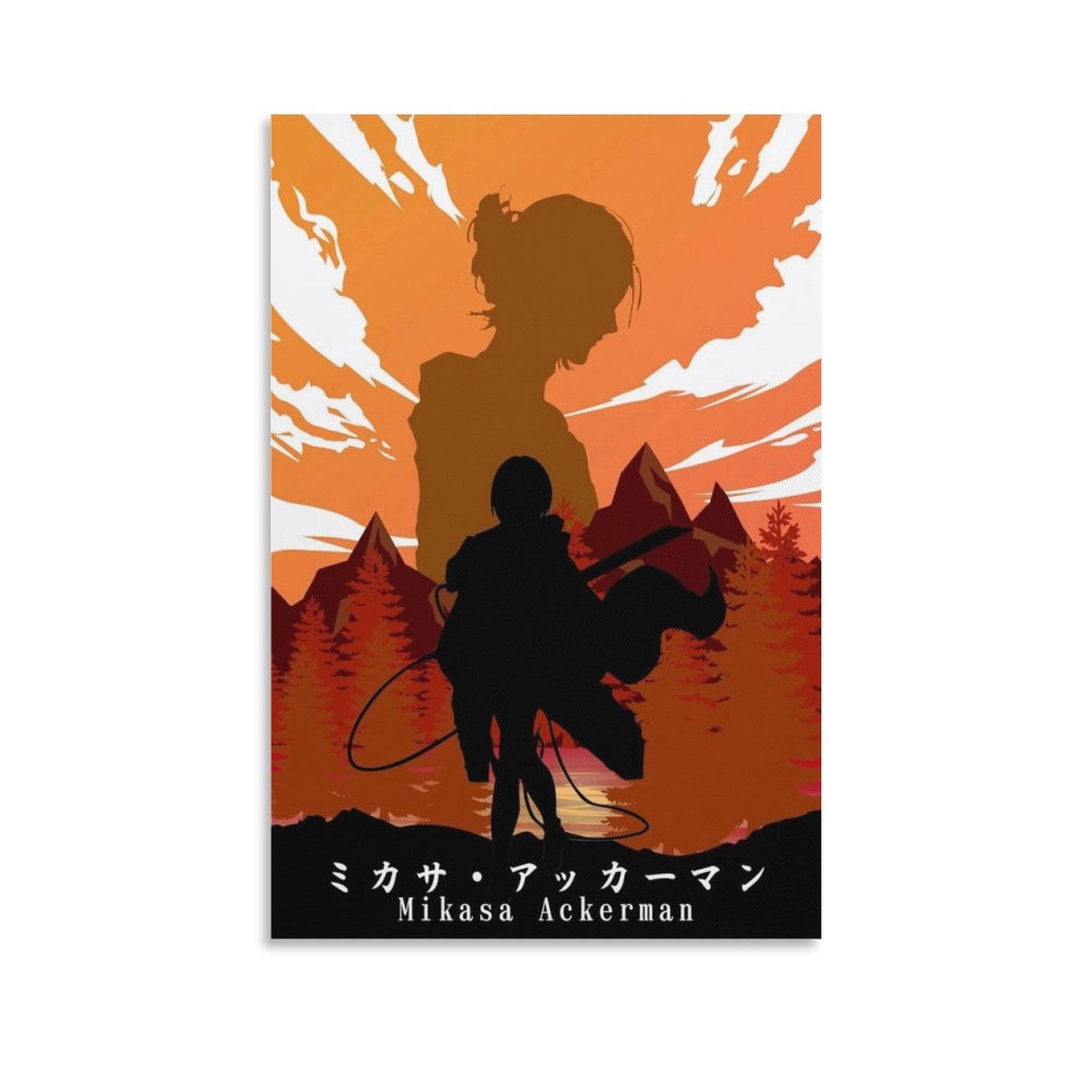 Mikasa Ackerman Poster Posters Wall Art Painting Canvas Gift Living ...