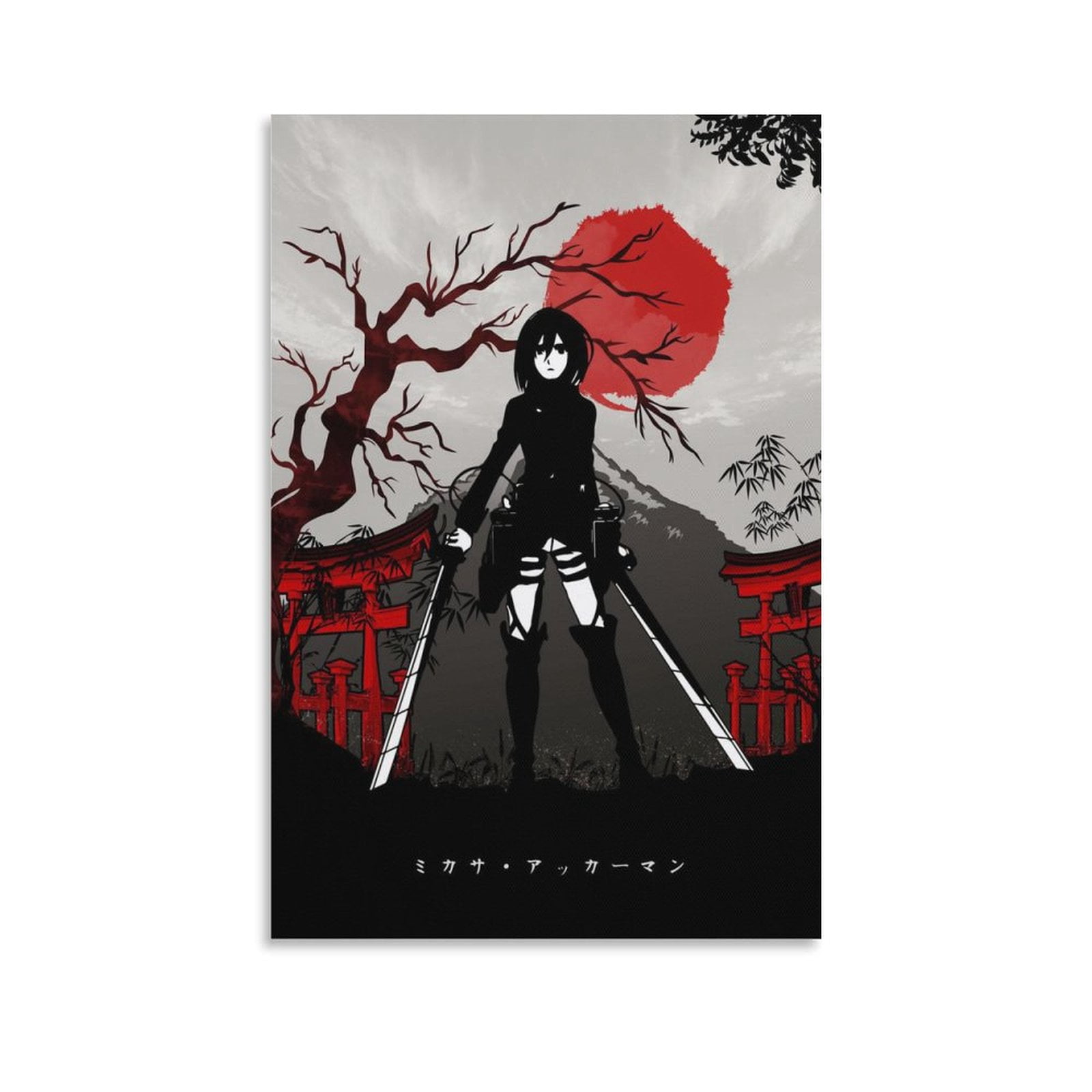 Mikasa Ackerman Wall Art Posters Wall Art Painting Canvas Gift Living ...