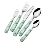 Mikasa 20-Piece Stainless Steel Flatware Set with Green Translucent ...