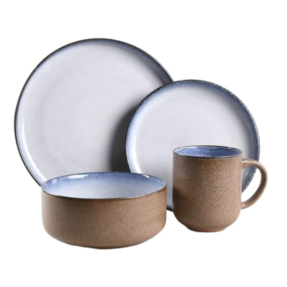 Mikasa Oaklyn Mist 16-Piece Stoneware Dinnerware Set - Walmart.com