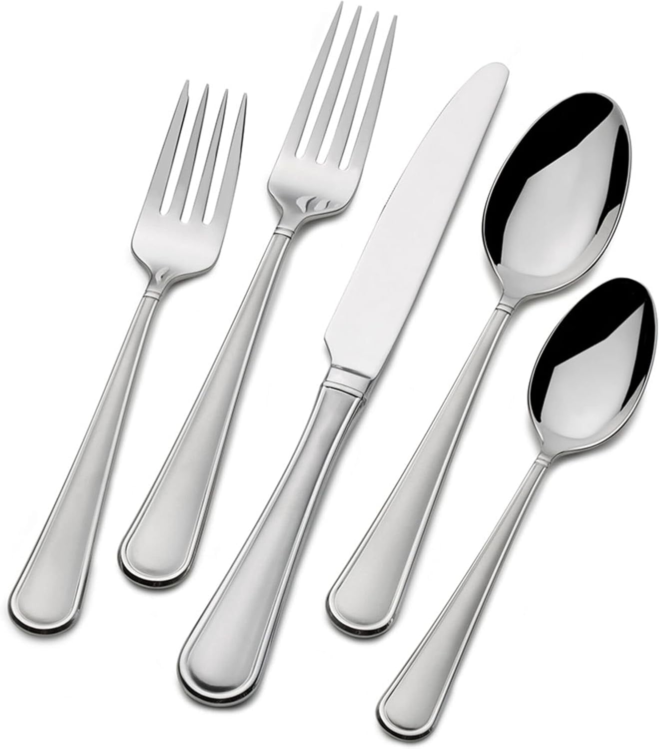Mikasa Satin Loft 65-Piece Flatware Set for 12, 18/10 Stainless Steel ...