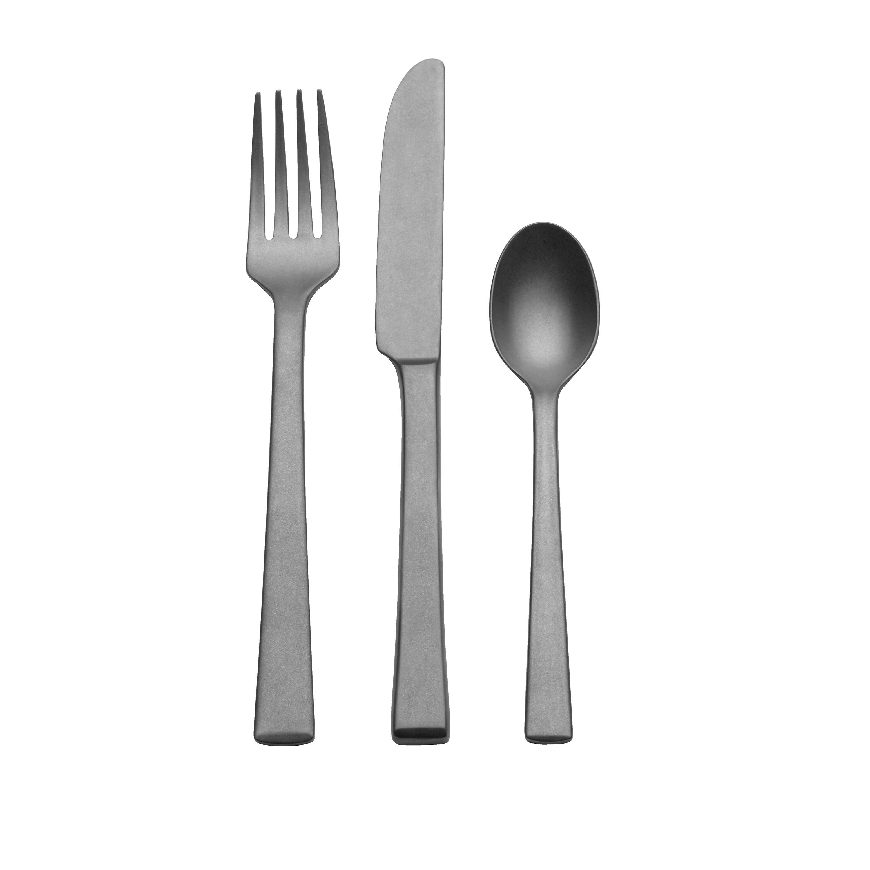 Mikasa Stonewash York 12-Piece Stailness Steel Flatware/Silverware Set ...