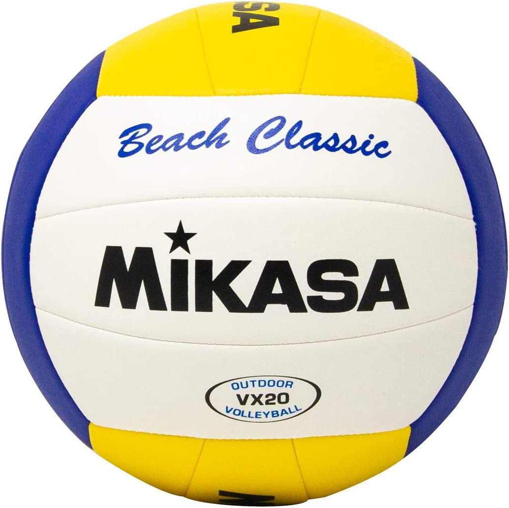 Mikasa VX20 Beach Classic Volleyball White, Official Size, Synthetic ...