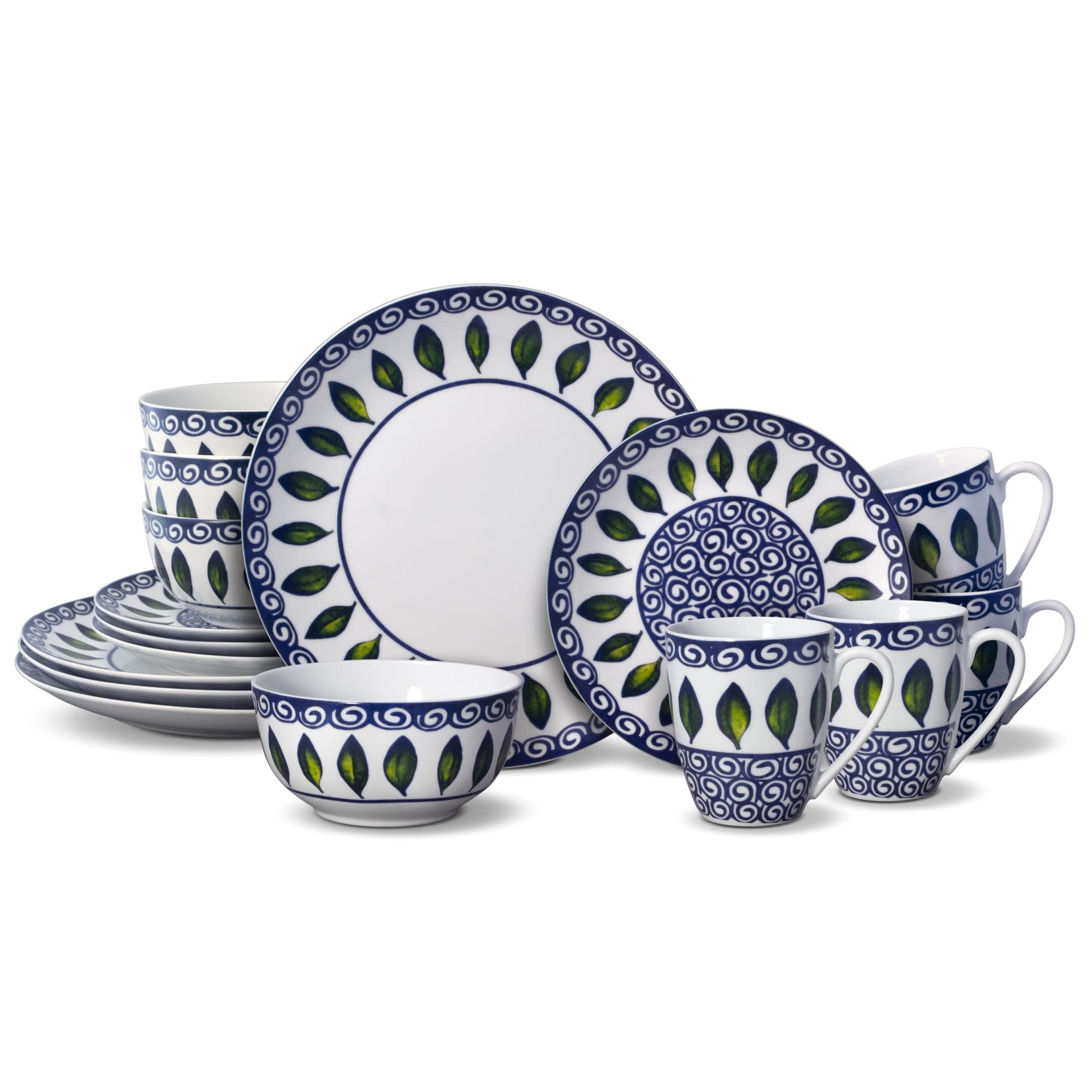 Mikasa Vienna 16 Piece Dinnerware Set, Service for 4, Blue - Walmart.com