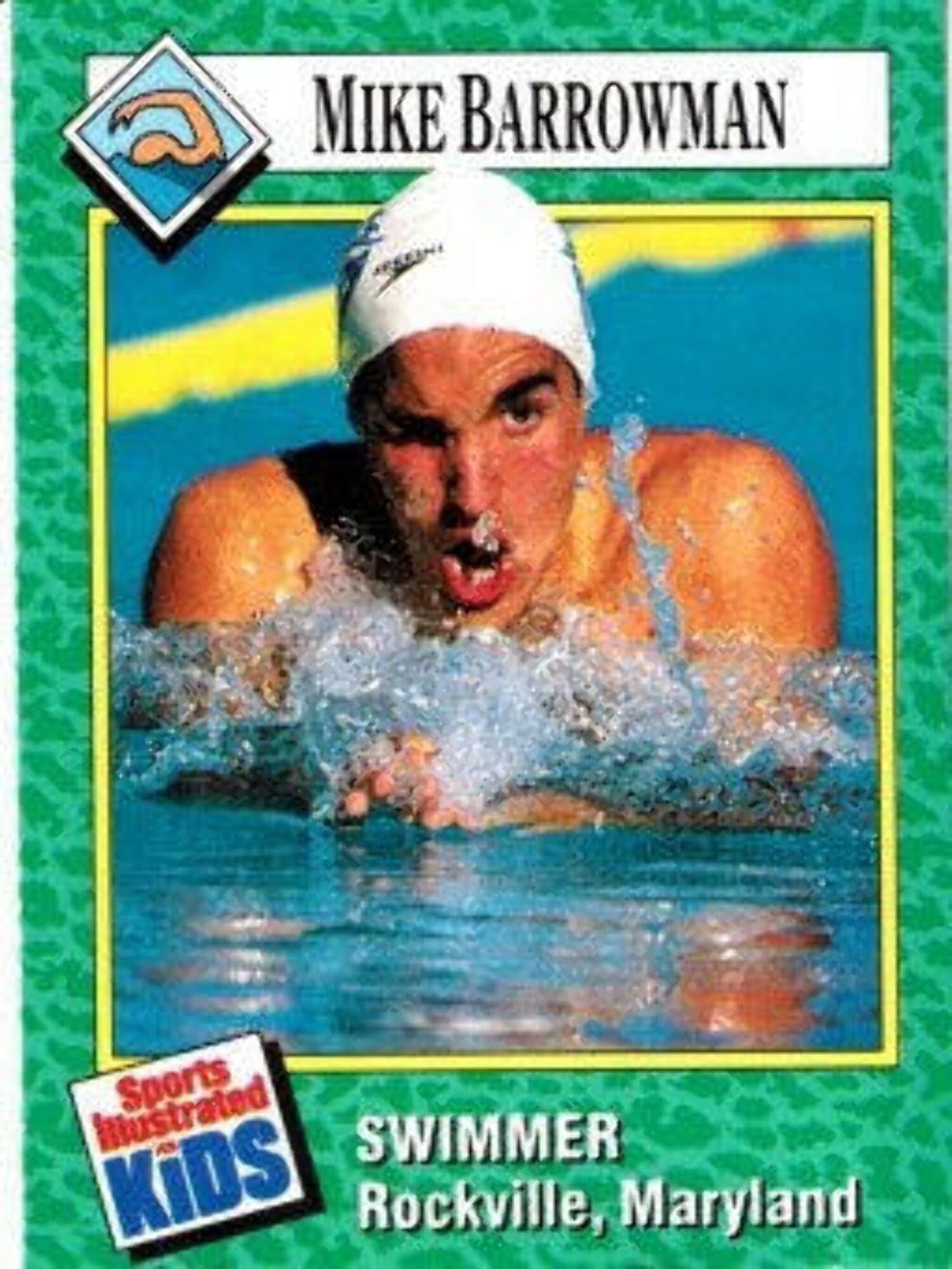 Mike Barrowman 1990 Sports Illustrated for Kids swimming Rookie Card ...