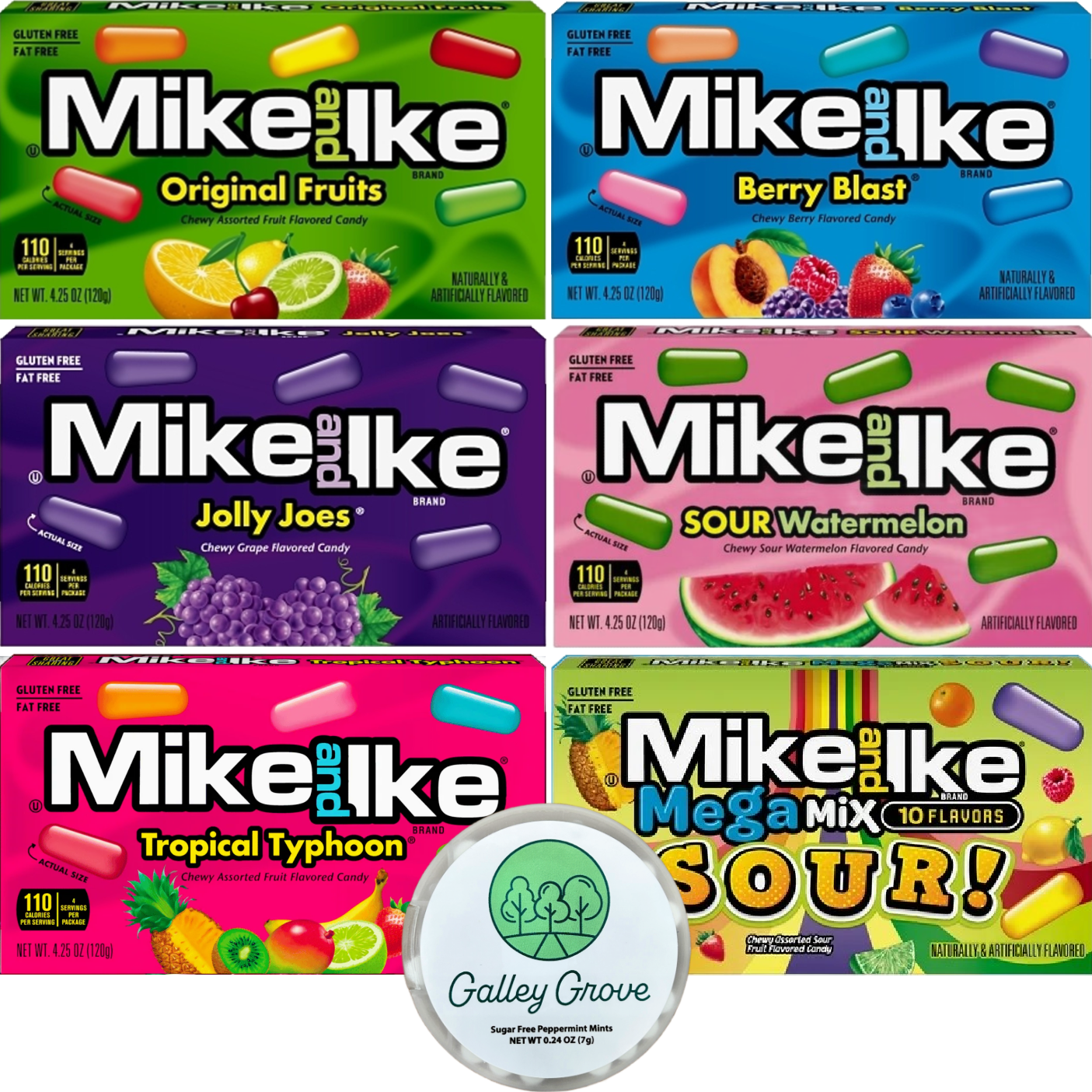 Mike and Ike Candy Variety, 6 Theater Boxes (4.25 oz) – Original Fruit ...