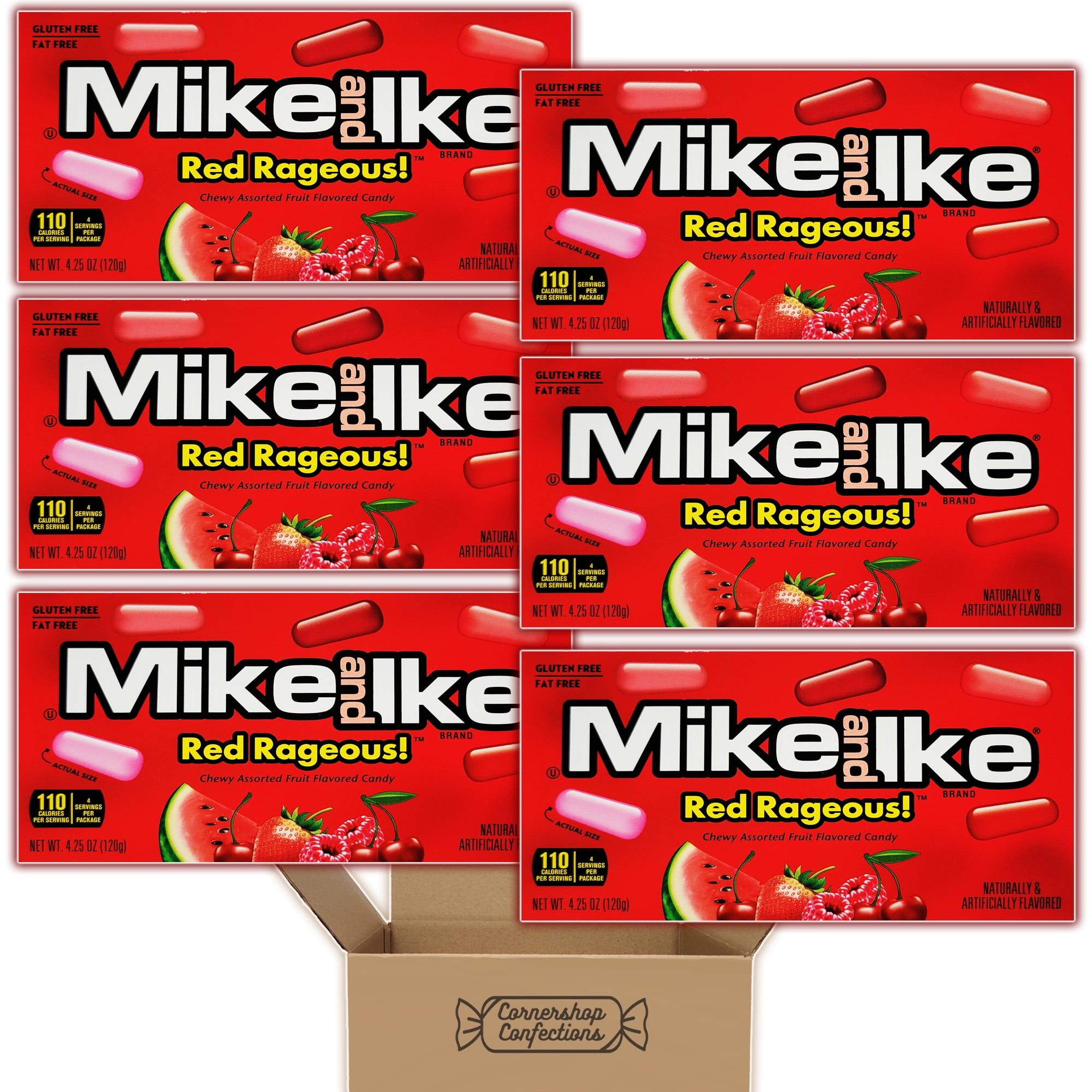 Mike and Ike Red Rageous Movie Theater Box Candy Bundle Pack - 6 ...