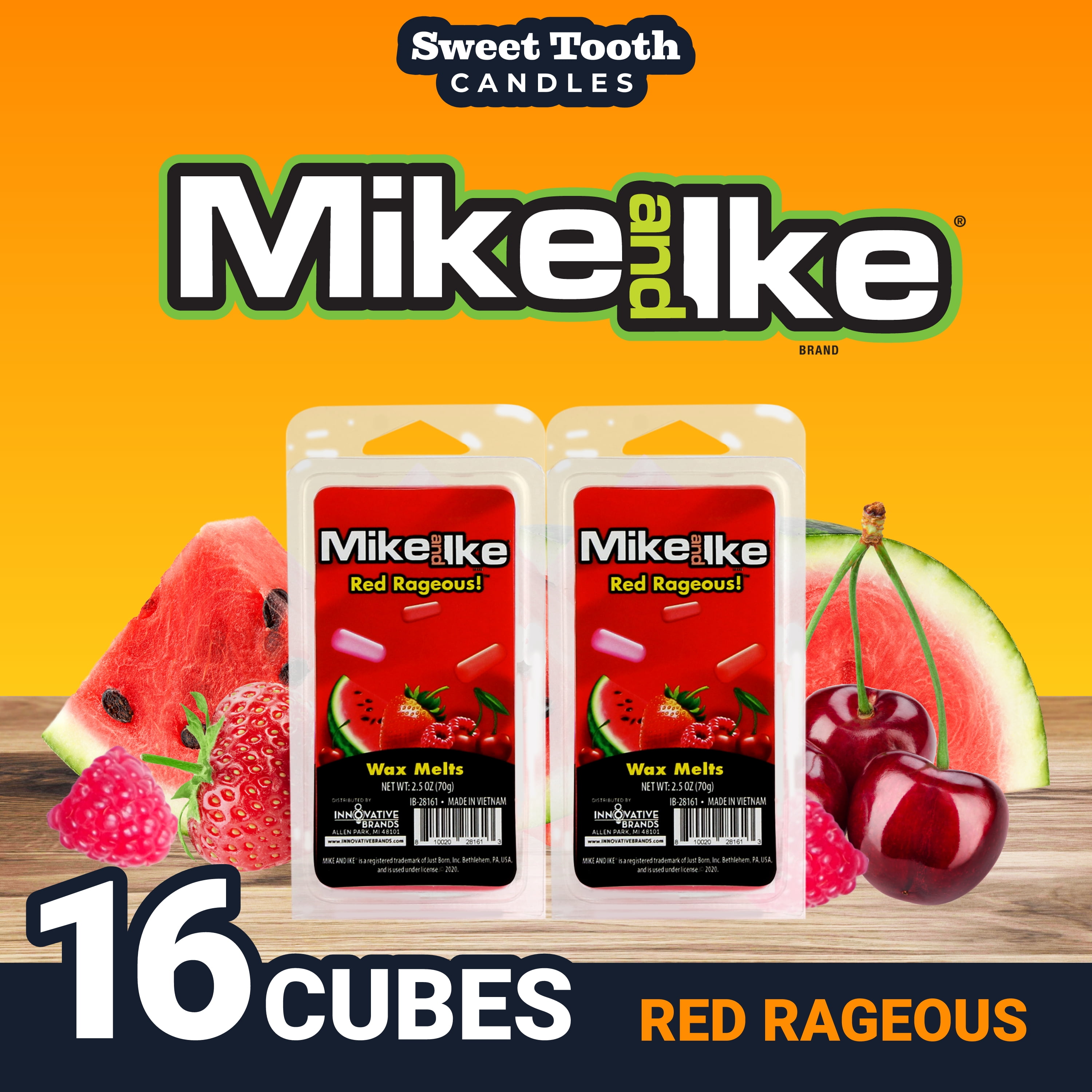 Mike & Ike Red Rageous Wax Melts Cubes - 16 Pack of Wax Warmer Cubes ...